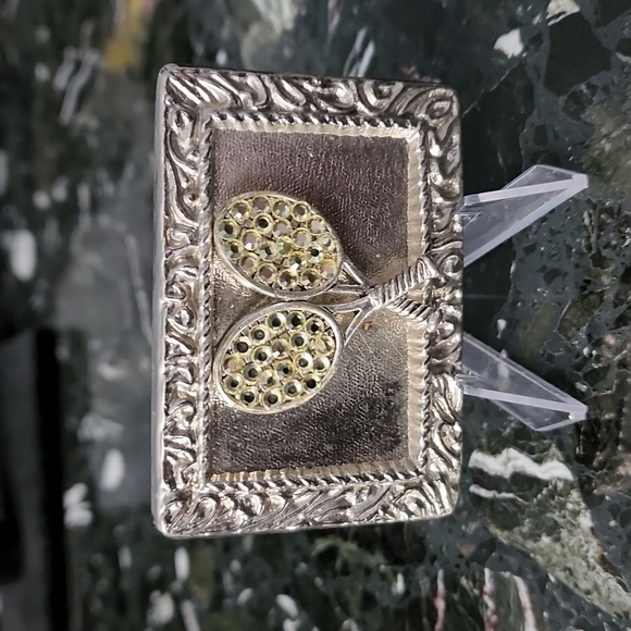 Source Unknown | Accessories | Vintage Belt Buckle With Rhinestone ...